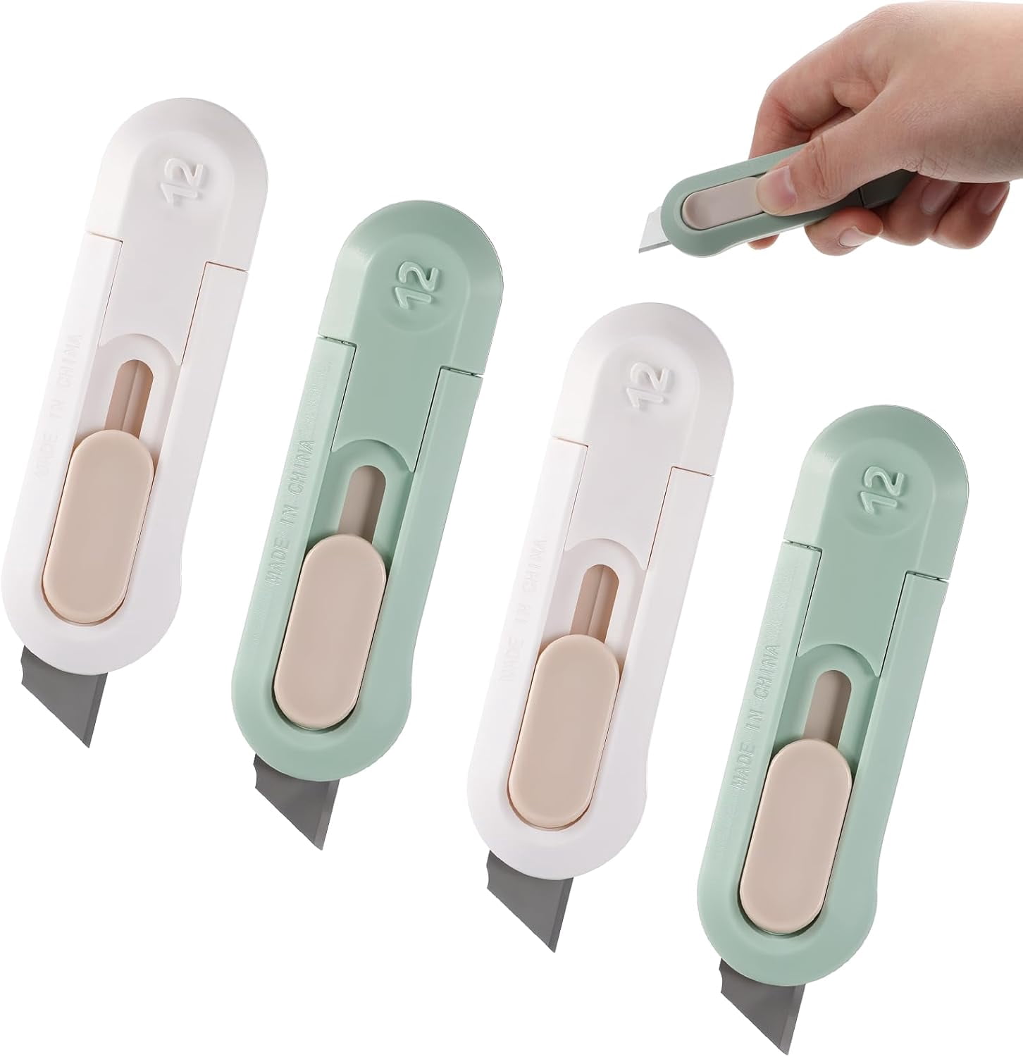 4 Pcs Box Cutter, Box Cutter Retractable, Mini Box Opener Cutter, Multi ...