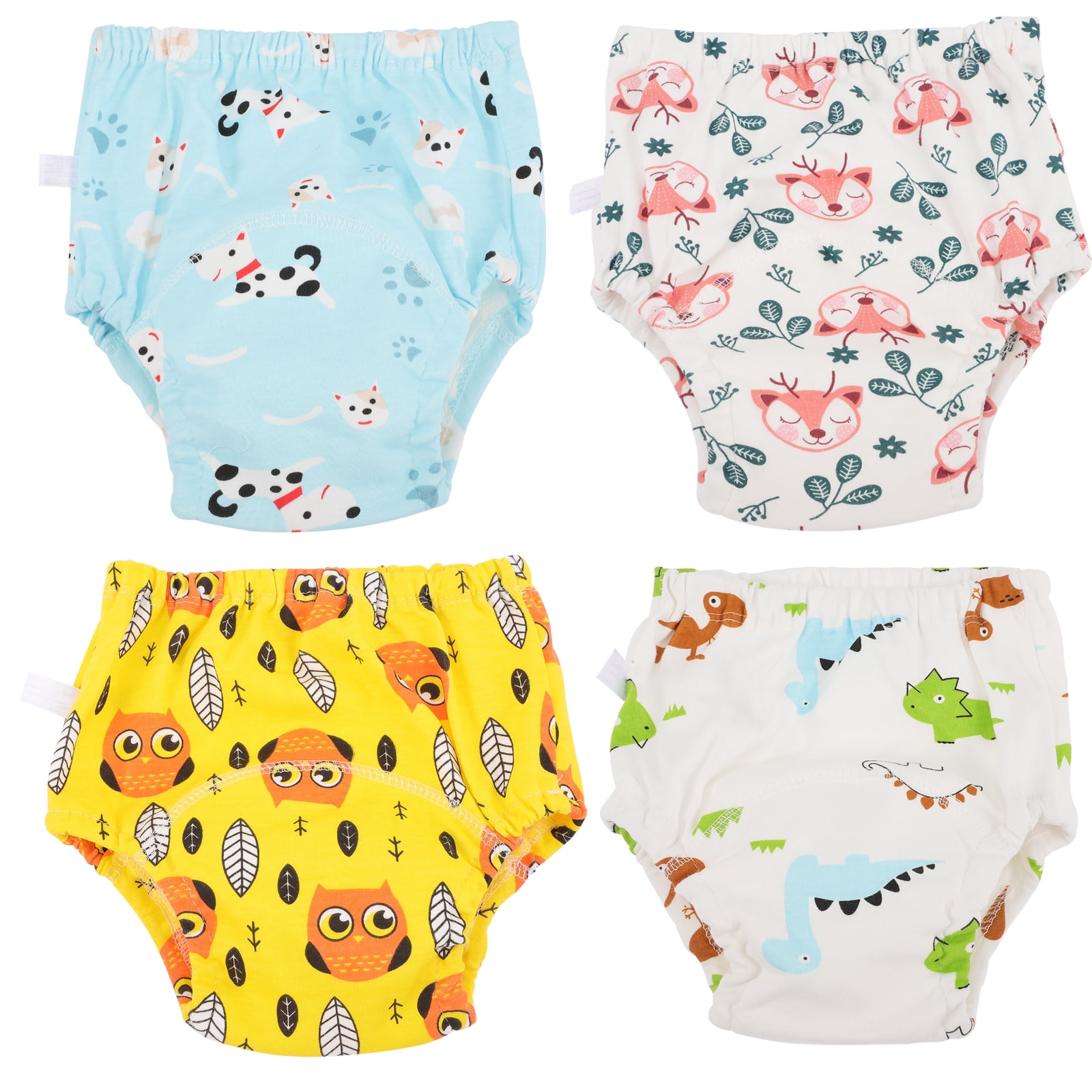 4 Pcs Boys Cotton Underwear Diapers Washable Baby Nappy Training ...