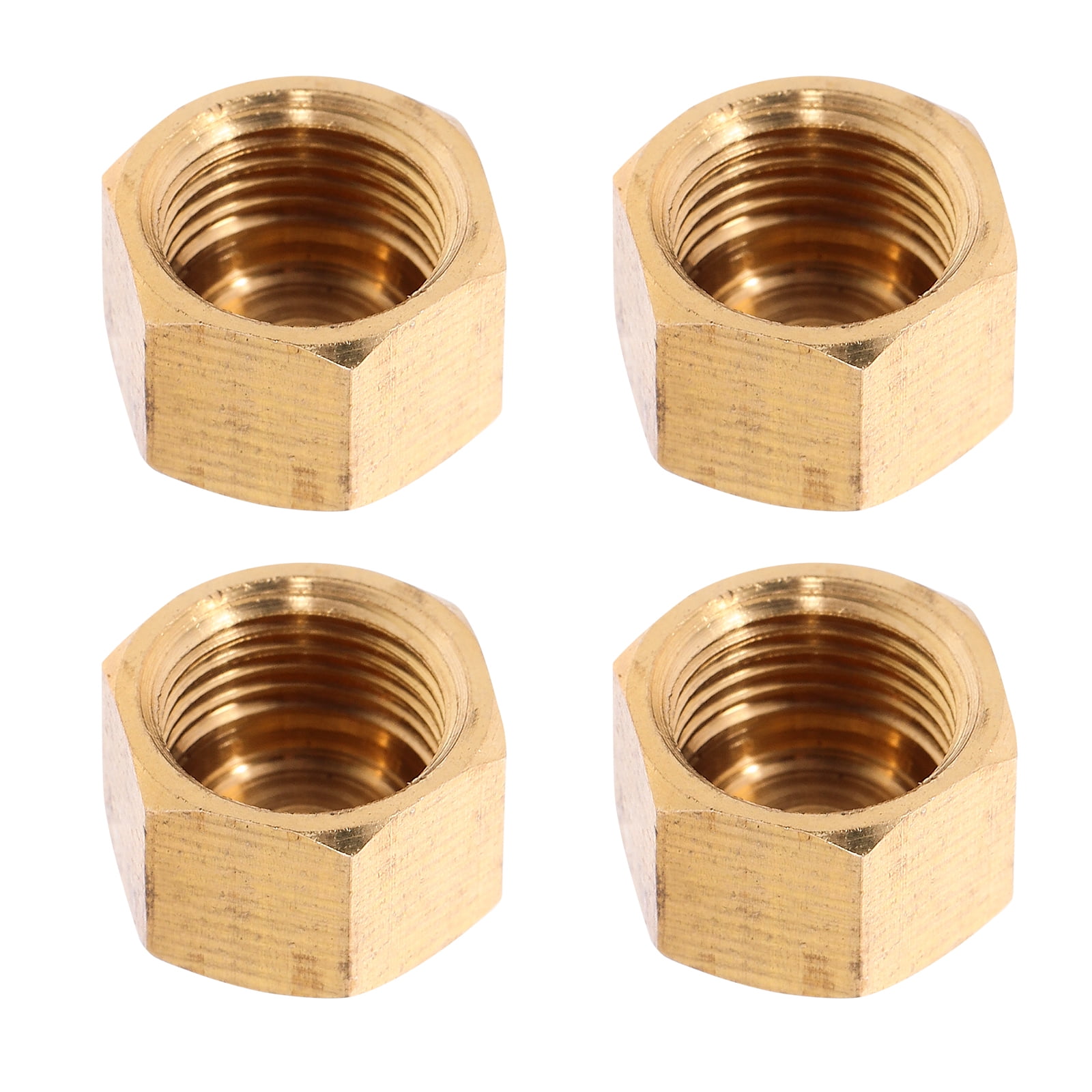 4 Pcs Brass Cap Gas Line Cap 1/8 Tube Fitting 1/8 Compression Cap 1/8 ...