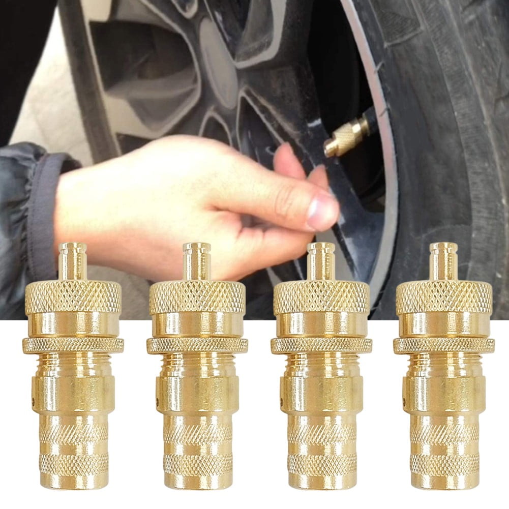 4 Pcs Brass Tire Deflators Kit Adjustable Automatic Tyre Deflator 0 ...