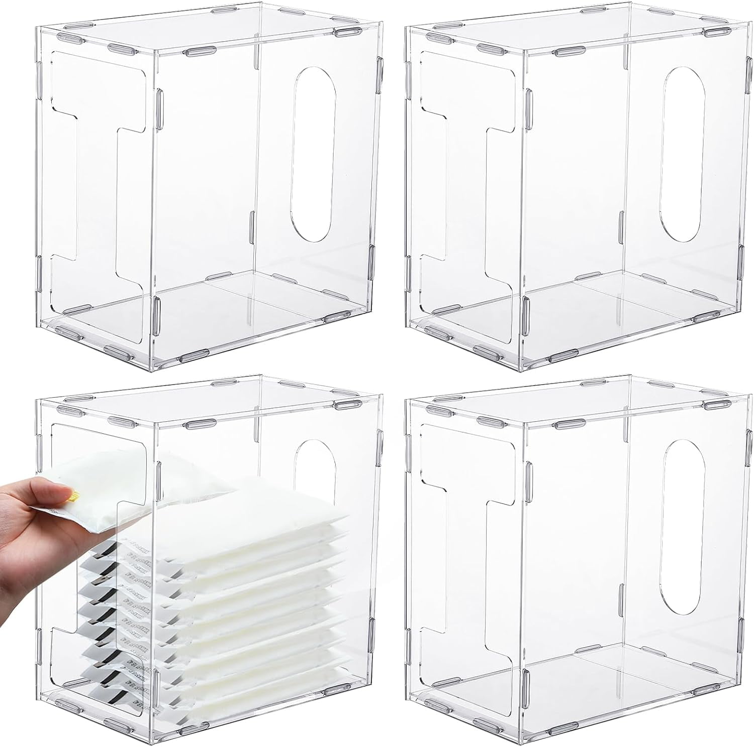 4 Pcs Breast Milk Storage Tower Breast Milk Freezer Storage Organizer ...
