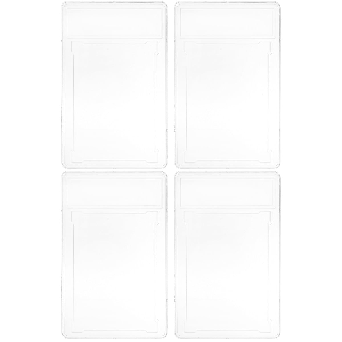4 Pcs Clear Plastic ID Card Cases Brick Box Card Protectors for Trading ...