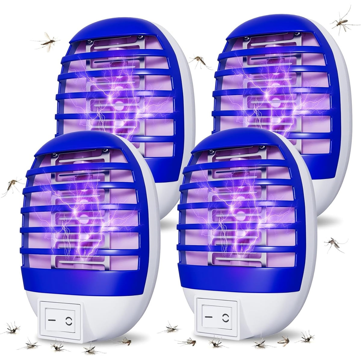 4 Pcs Bug Zapper,Tutuviw Plug in Bug Zappers,Mosquito Attractant with ...
