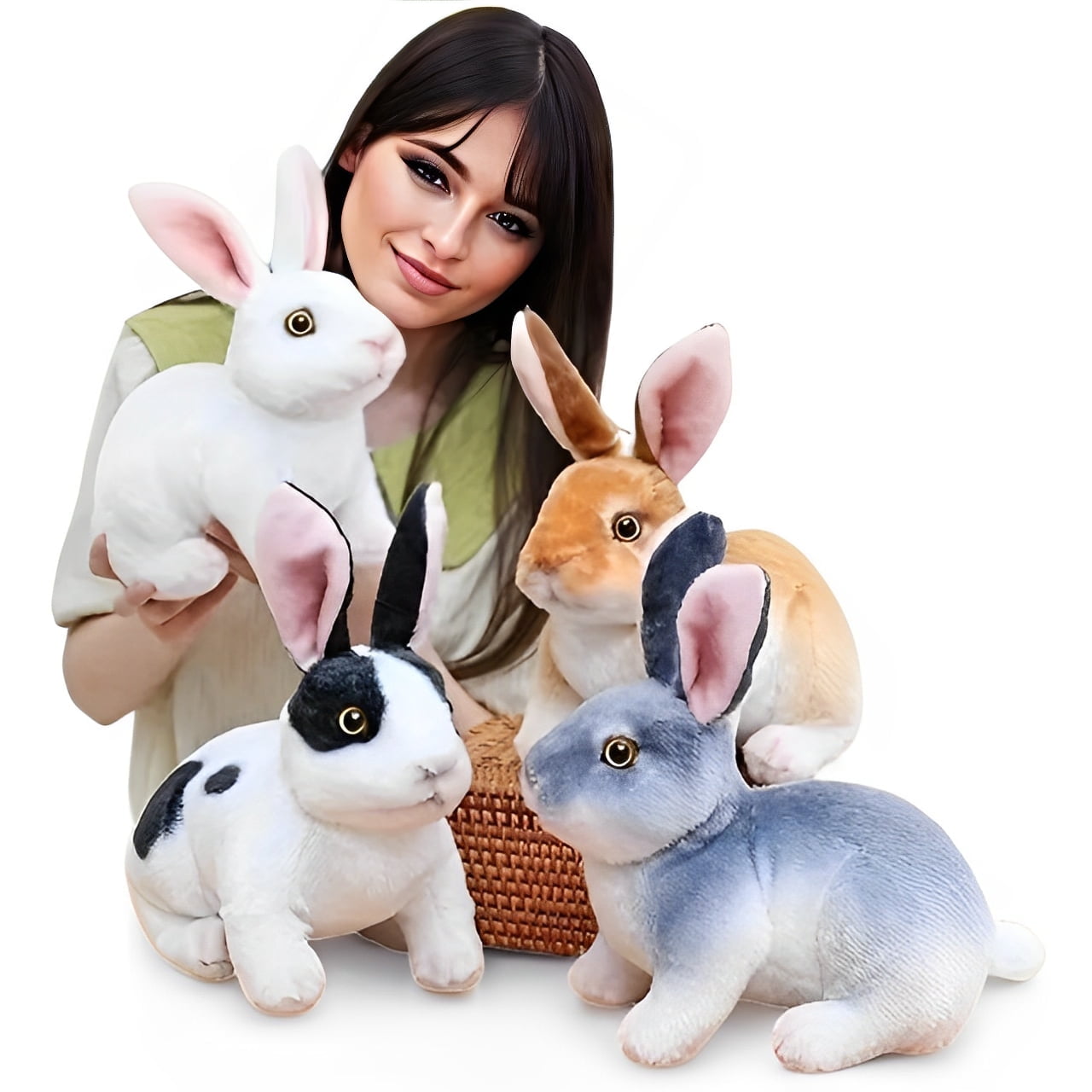 4 Pcs Bunny Stuffed Animal Plush for Easter Basket Stuffed Festival ...