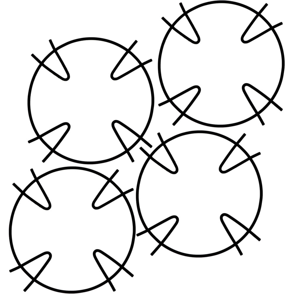 RENACLIPY Gas Stove Wok Support Rings Silver Iron for Kitchen Use 4Pcs ...