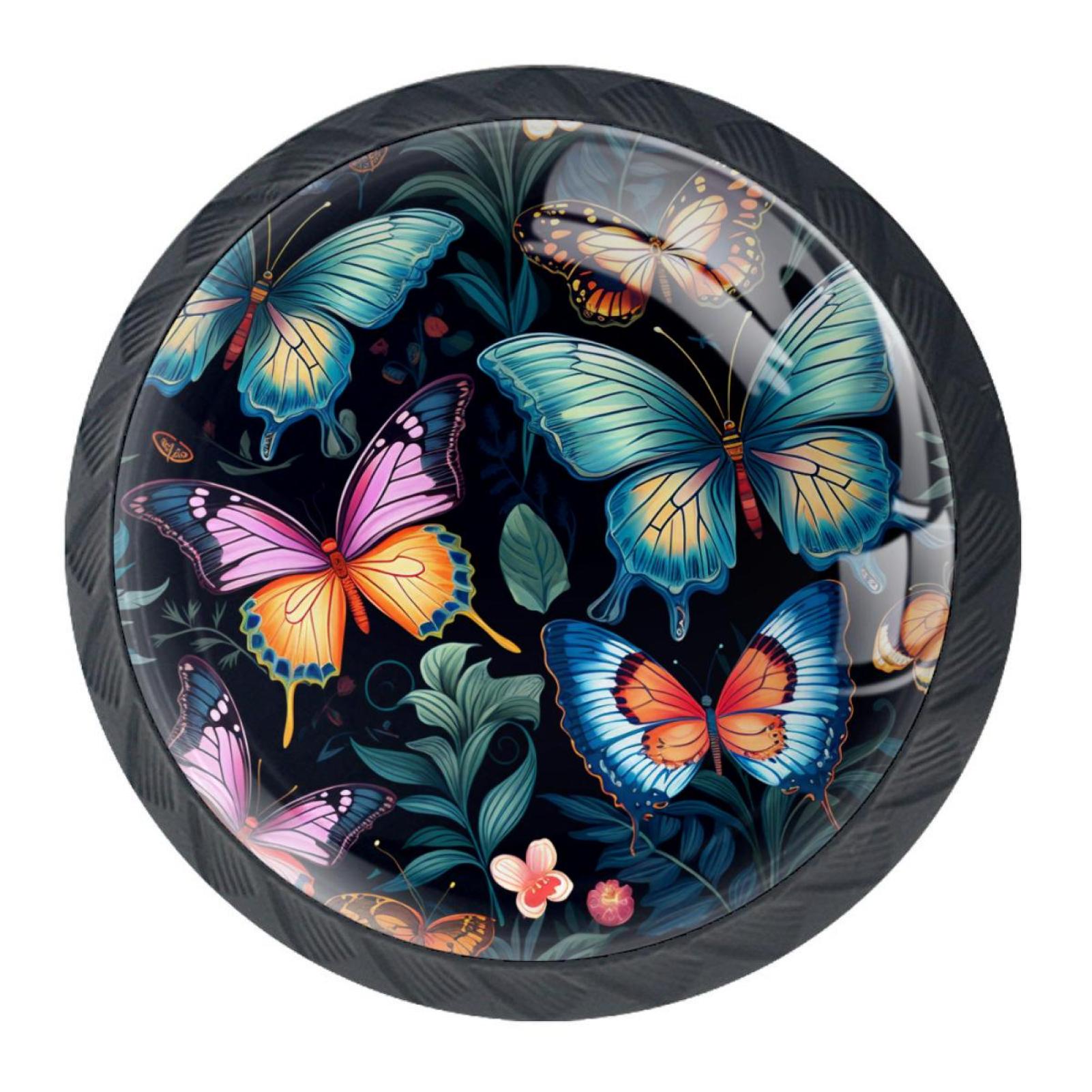 4 Pcs Butterfly Knobs for Kitchen Cabinet Cupboard Dresser Bookcase ...