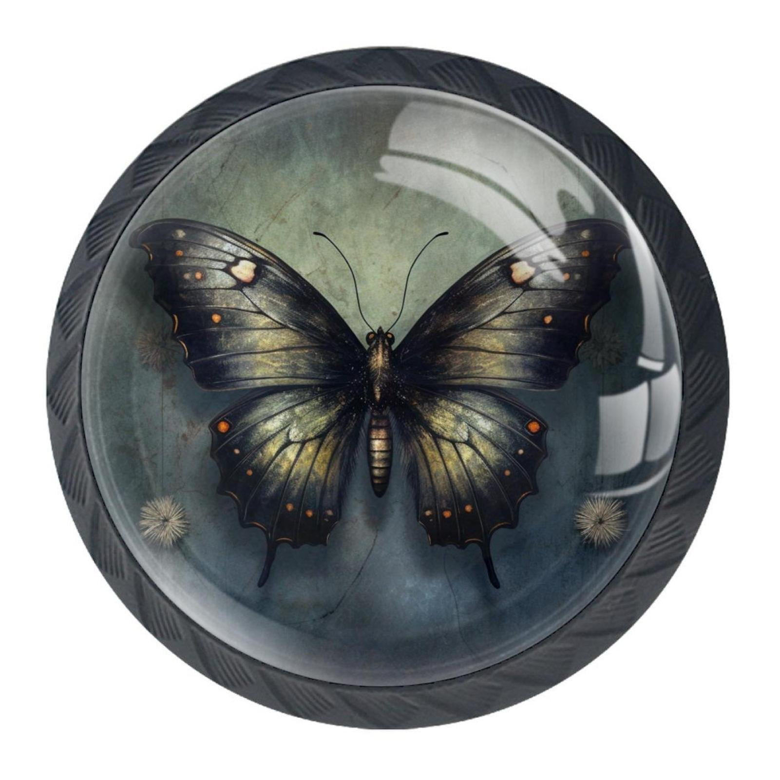 4 Pcs Butterfly Knobs for Kitchen Cabinet Cupboard Dresser Bookcase ...
