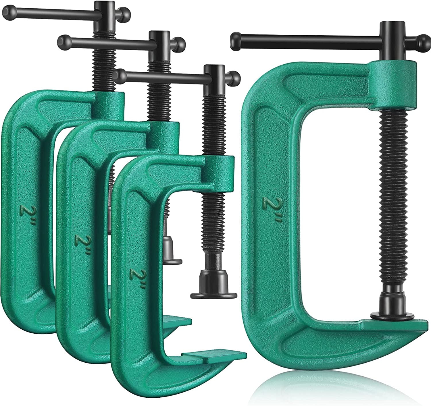 4 Pcs C Clamp Set 3 Inch Heavy Duty G-Clamps Automotive and Wood ...