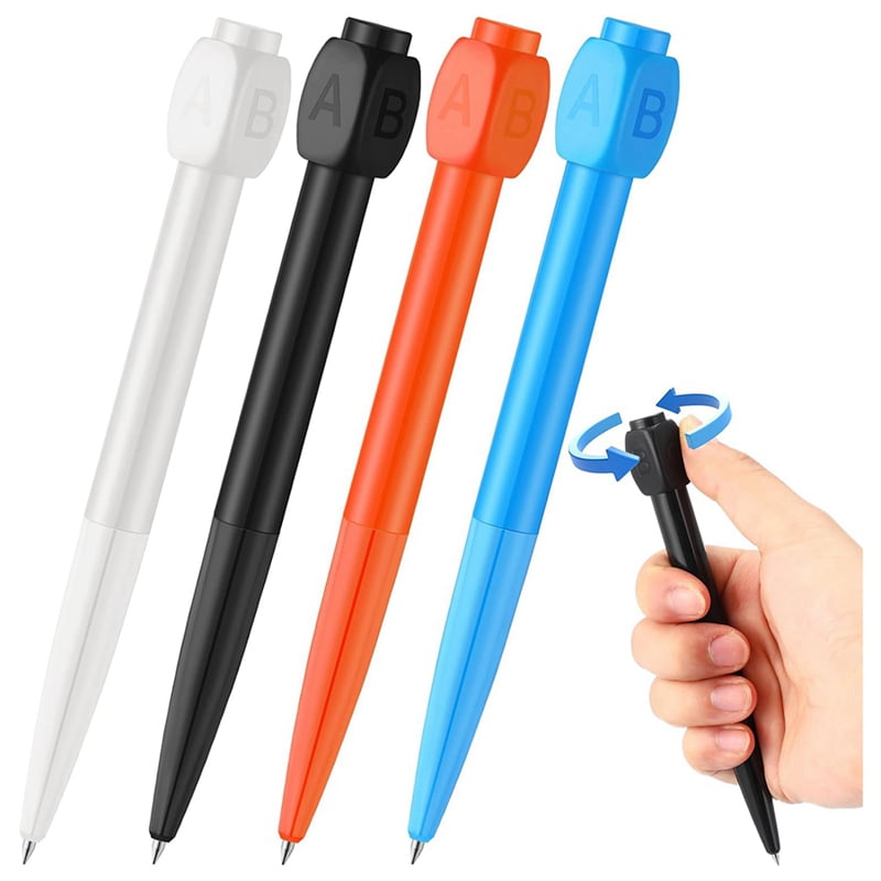 4 Pcs C D Rotation Reducer Ballpoint Pens Gadget Stress Relief Pen for ...