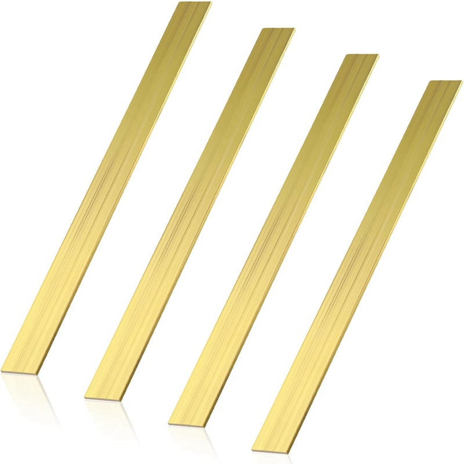 4 Pcs C360 Brass Flat Bar Stock 1/8Inch X 1Inch X 12Inch Rectangle ...