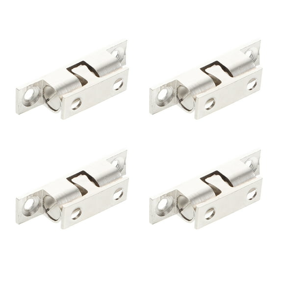 4 Pcs Cabinet Door Catch Clip Buckle Spring Loaded Pin Knobs Silver ...
