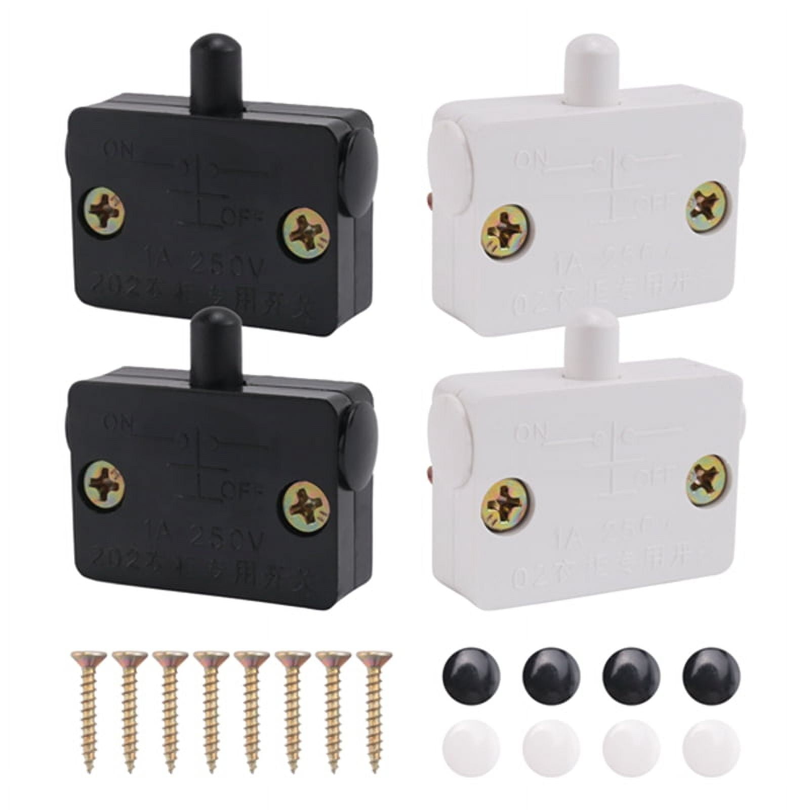 4 Pcs Cabinet Door Switch Cabinet Lamp Switch Drawers Open on Close ...