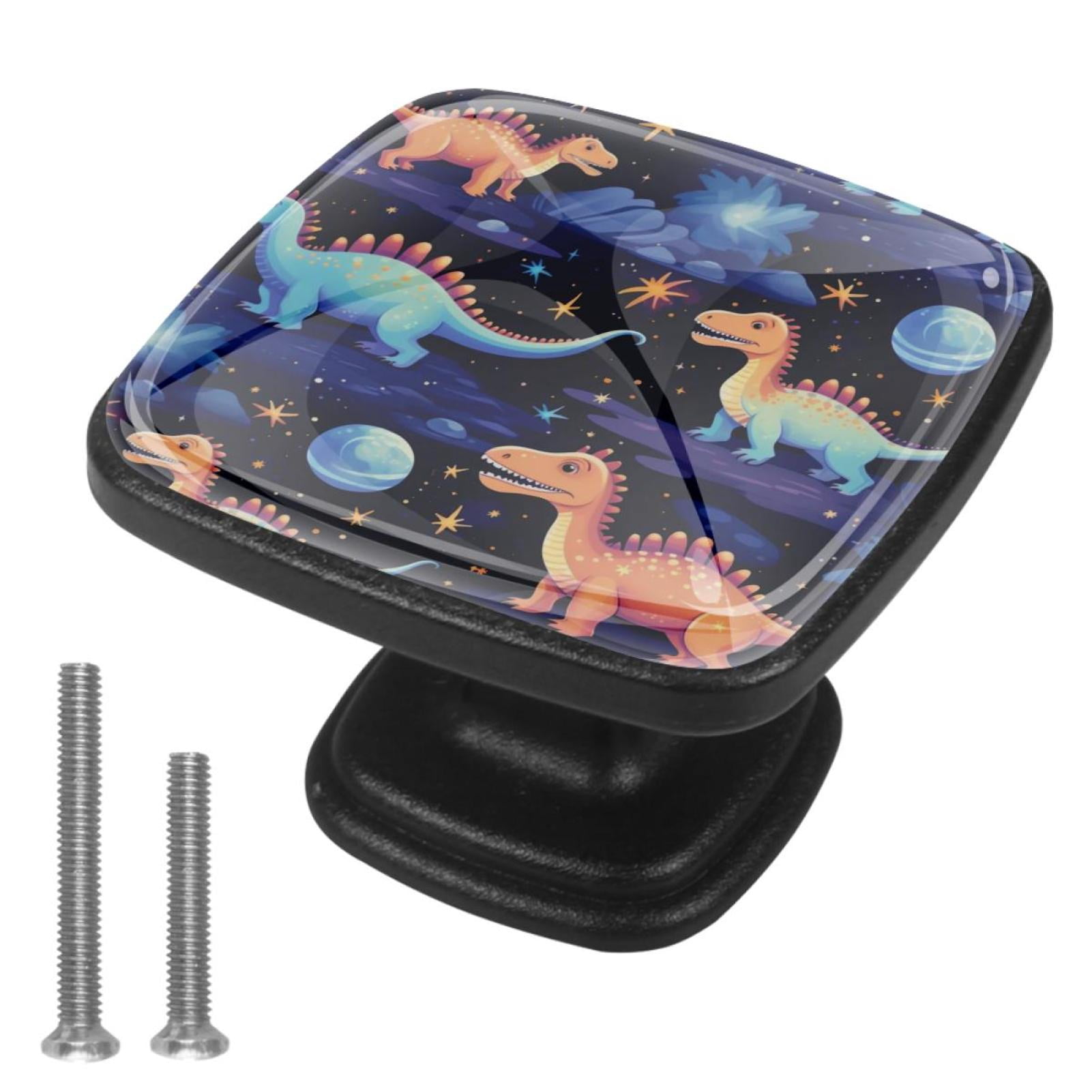 4 Pcs Cabinet Handle Drawer Pulls Cartoon Dinosaur Knobs with Screws ...