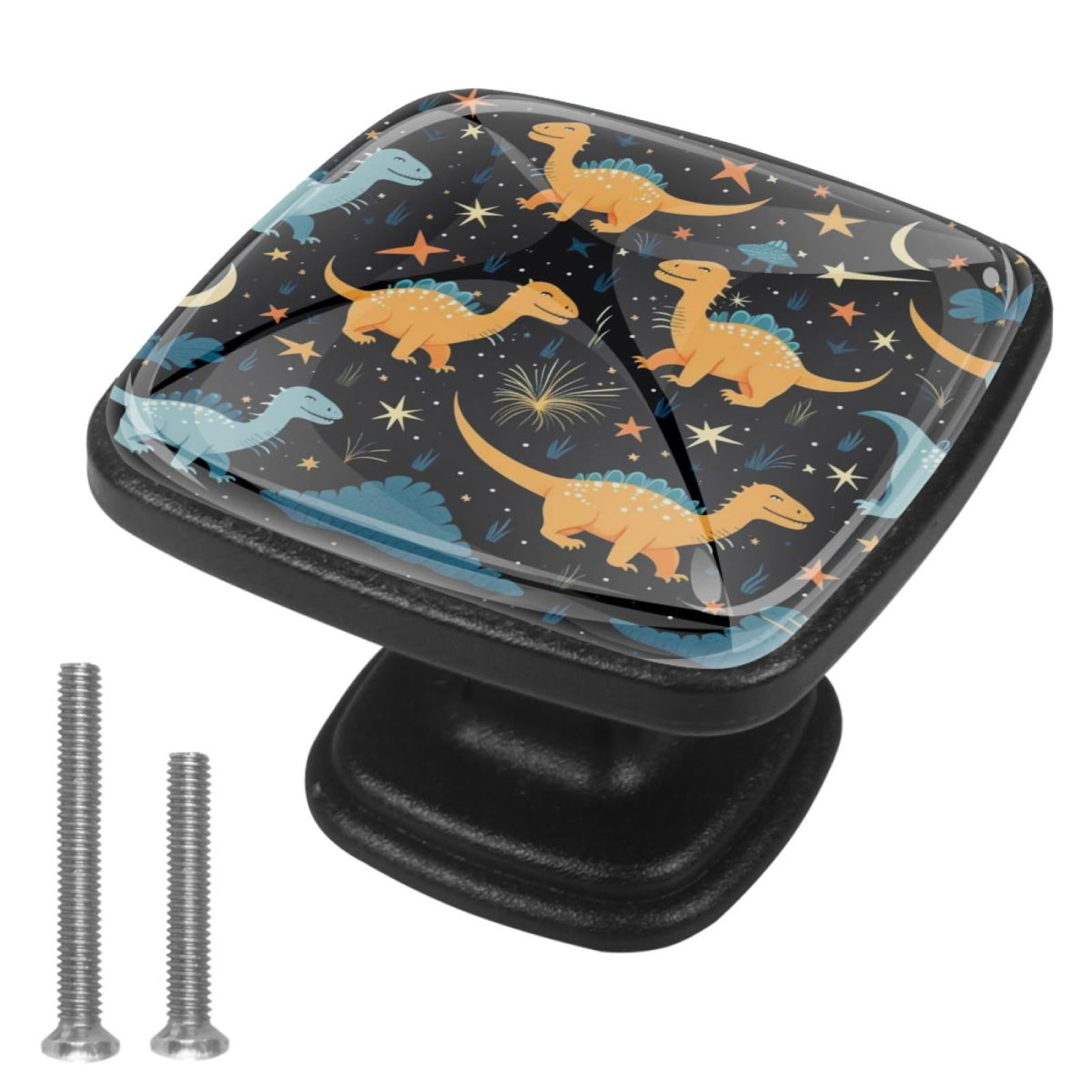 4 Pcs Cabinet Handle Drawer Pulls Cartoon Dinosaur Knobs with Screws ...