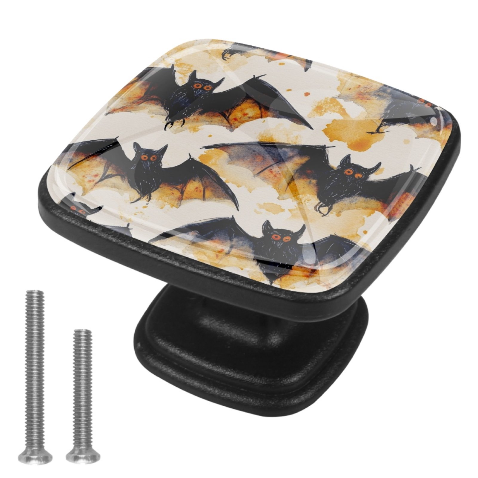 4 Pcs Cabinet Handle Drawer Pulls Halloween Bats Knobs with Screws ...