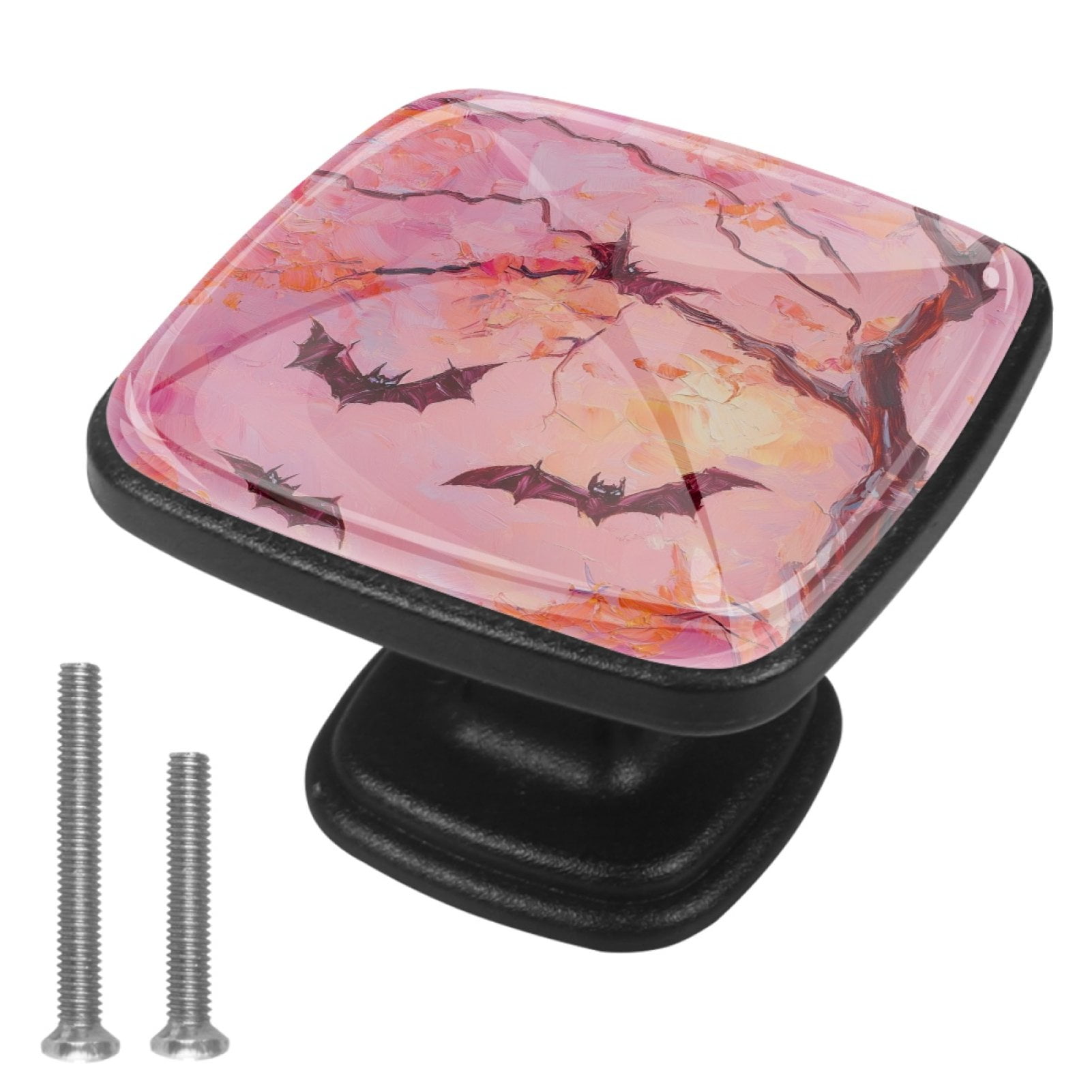 4 Pcs Cabinet Handle Drawer Pulls Halloween Bats Knobs with Screws ...