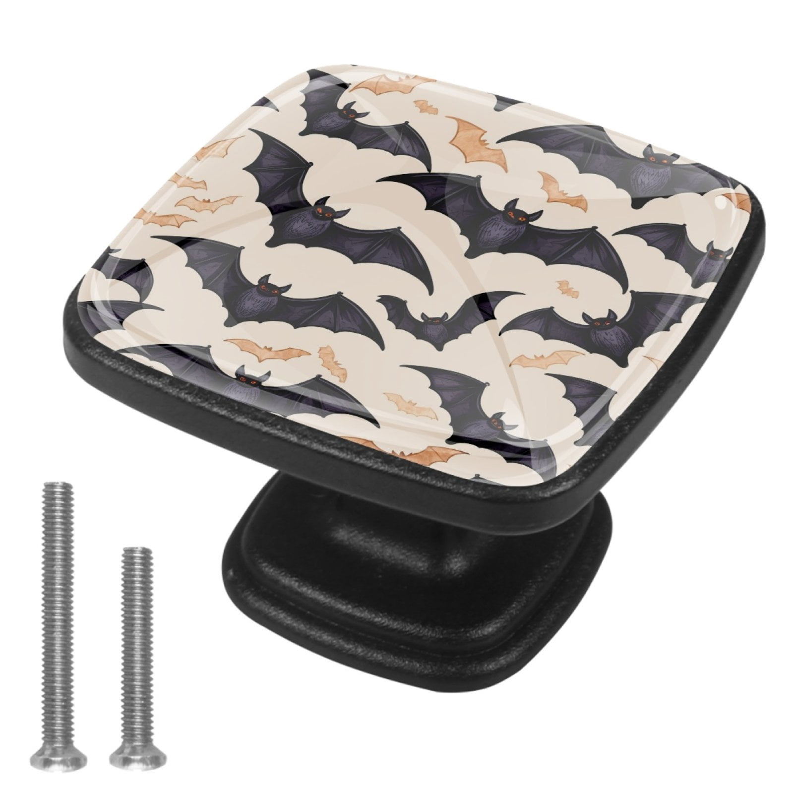 4 Pcs Cabinet Handle Drawer Pulls Halloween Bats Knobs with Screws ...