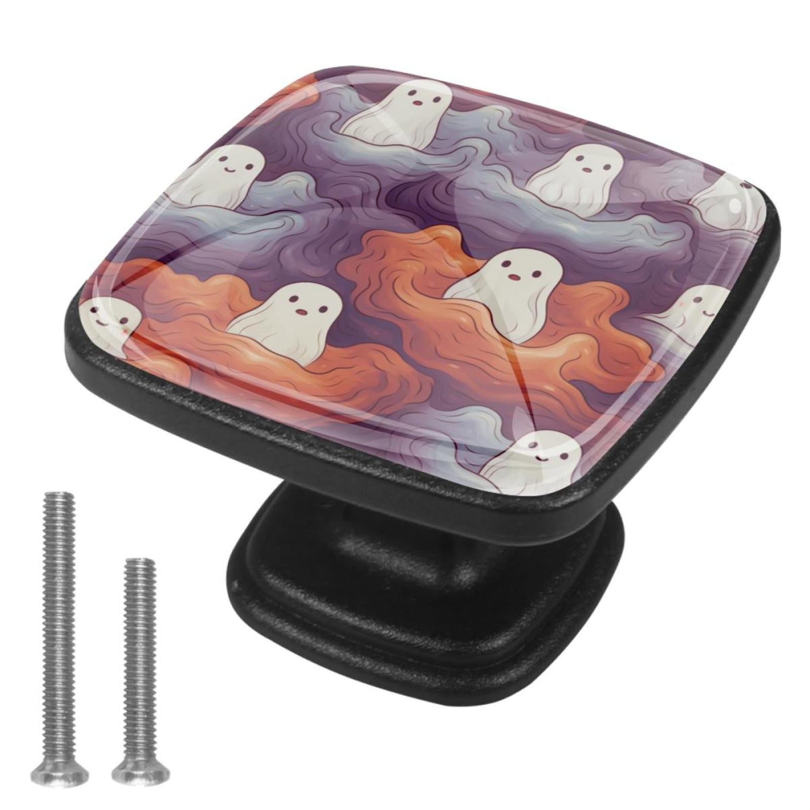 4 Pcs Cabinet Handle Drawer Pulls Halloween Ghost Knobs with Screws ...