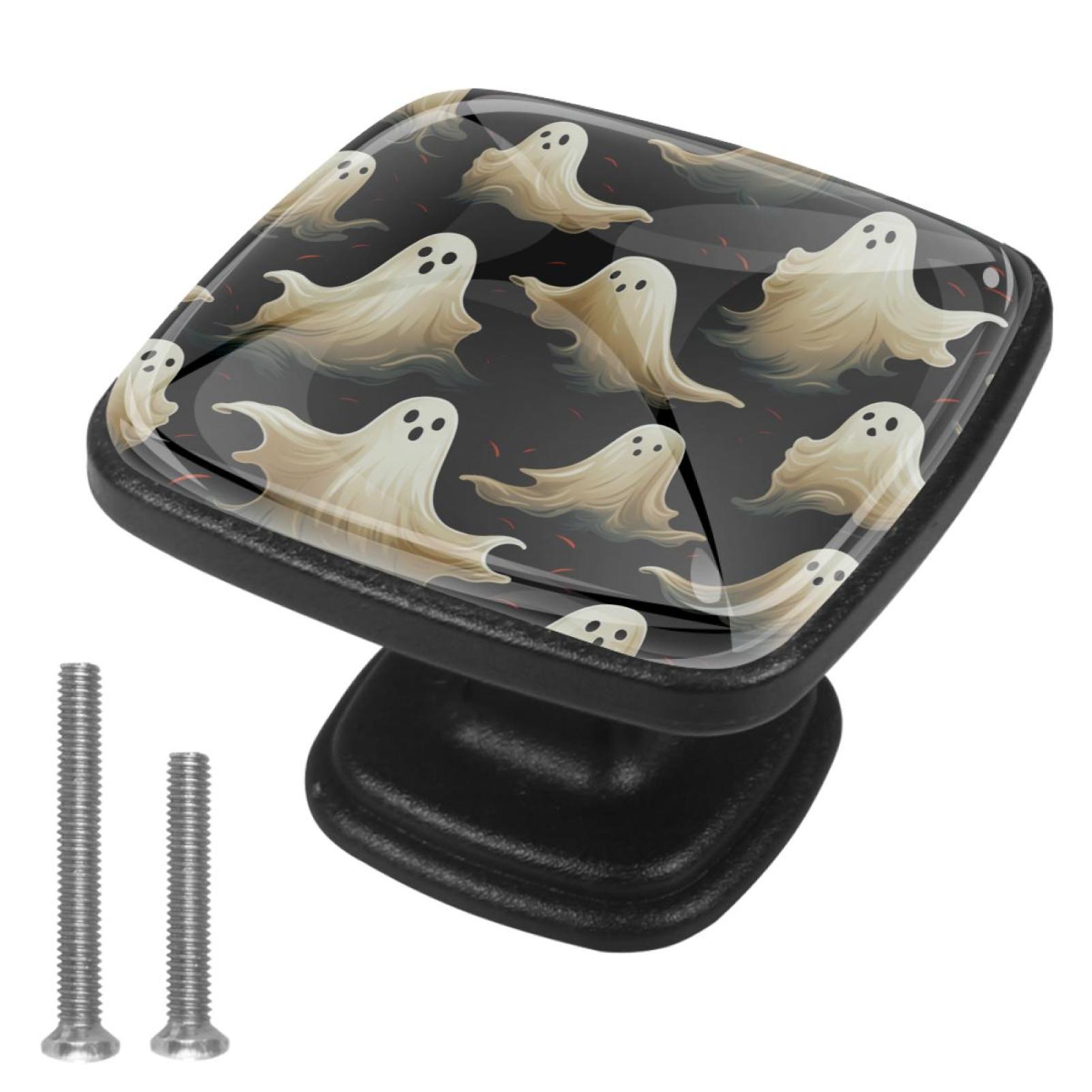 4 Pcs Cabinet Handle Drawer Pulls Halloween Ghost Knobs with Screws ...