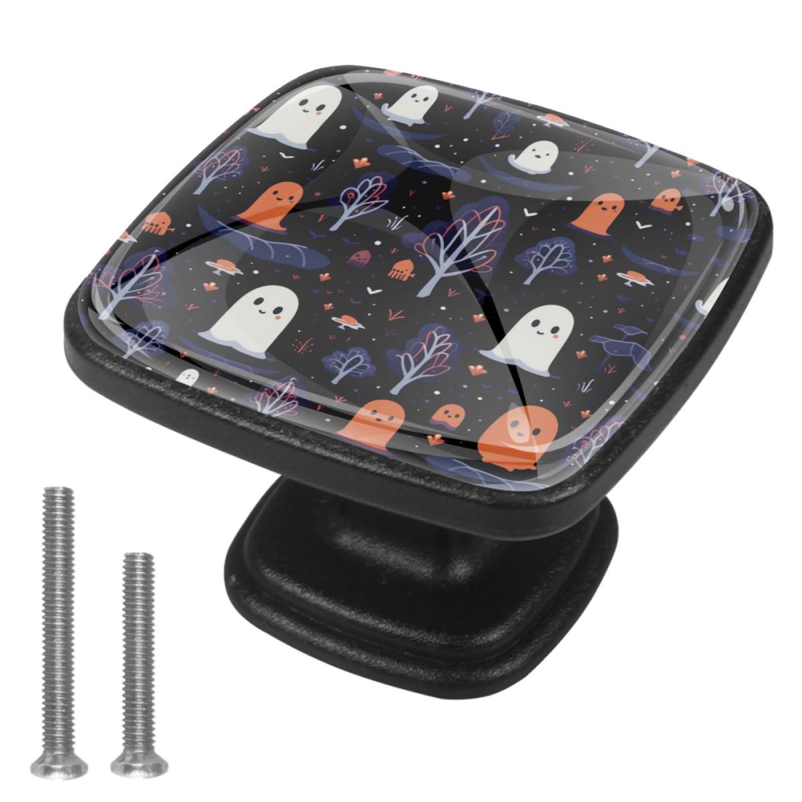 4 Pcs Cabinet Handle Drawer Pulls Halloween Ghost Knobs with Screws ...
