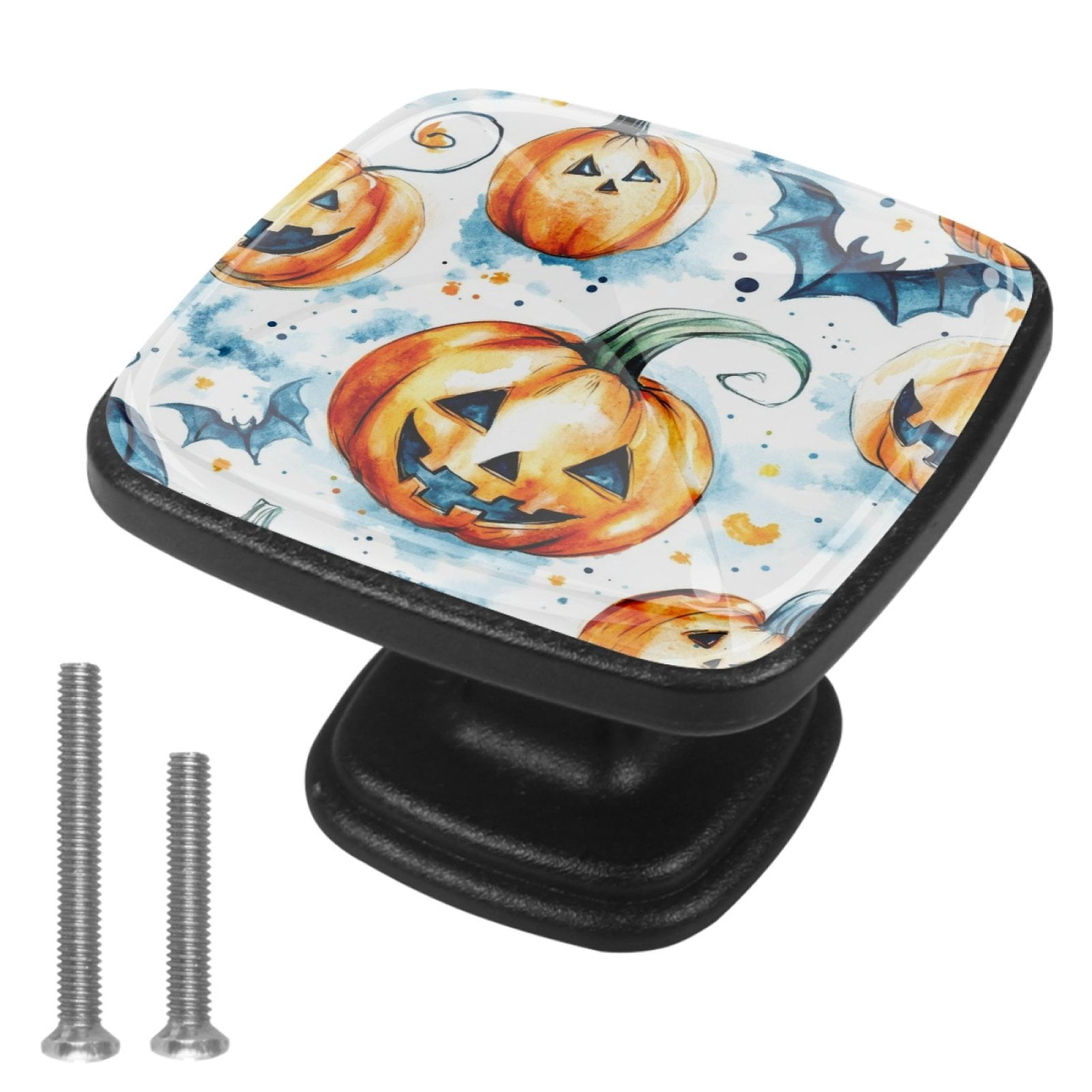 4 Pcs Cabinet Handle Drawer Pulls Halloween Pumpkin Knobs with Screws ...