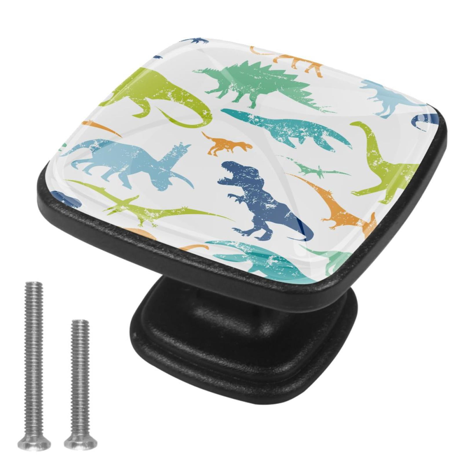 4 Pcs Cabinet Handle Drawer Pulls Seamless Dino Knobs with Screws ...
