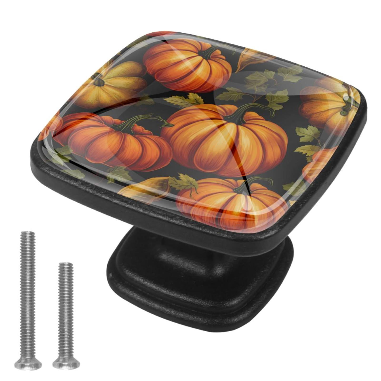 4 Pcs Cabinet Handle Drawer Pulls Thanksgiving Pumpkin Knobs with ...