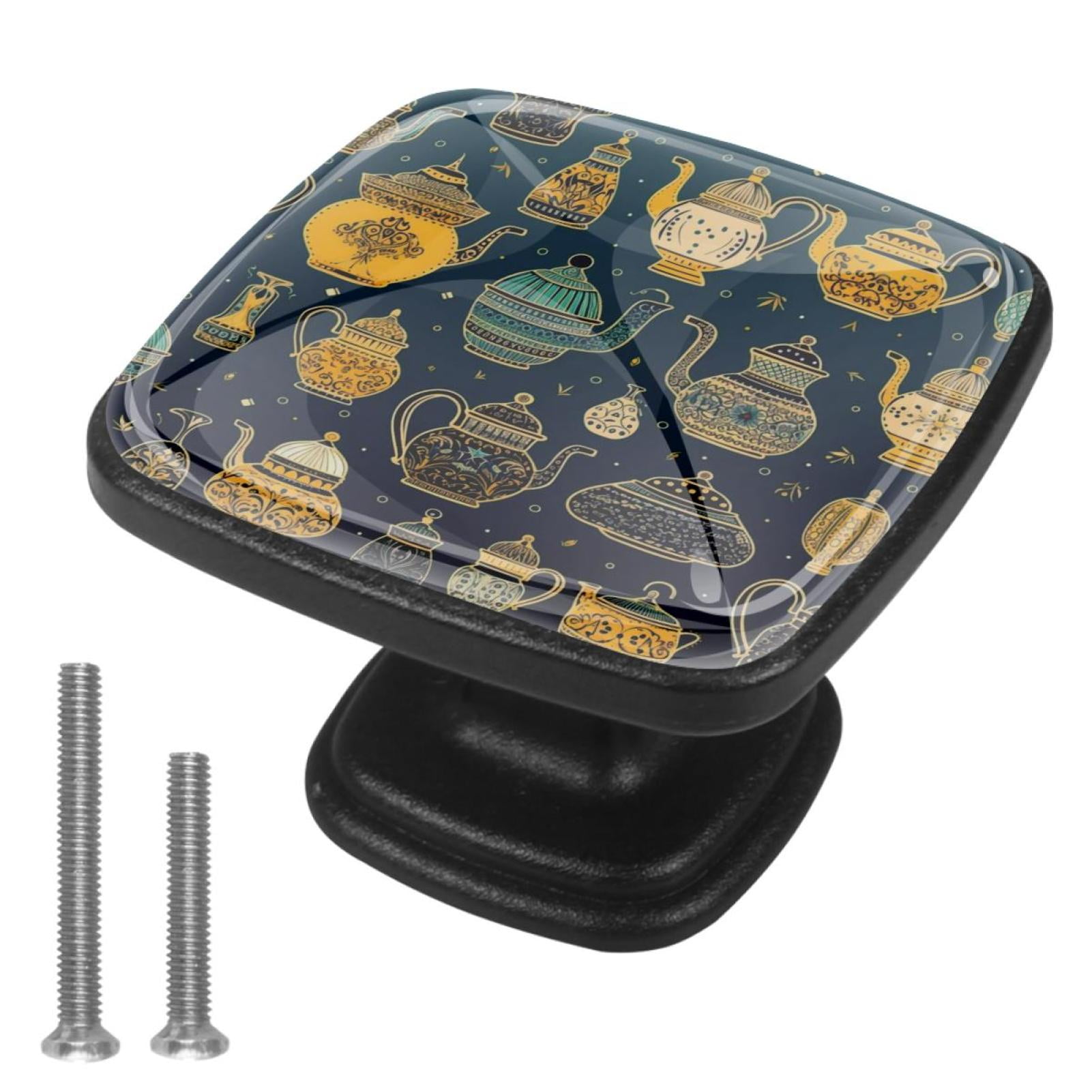 4 Pcs Cabinet Handle Drawer Pulls Vintage Teapot Knobs with Screws ...