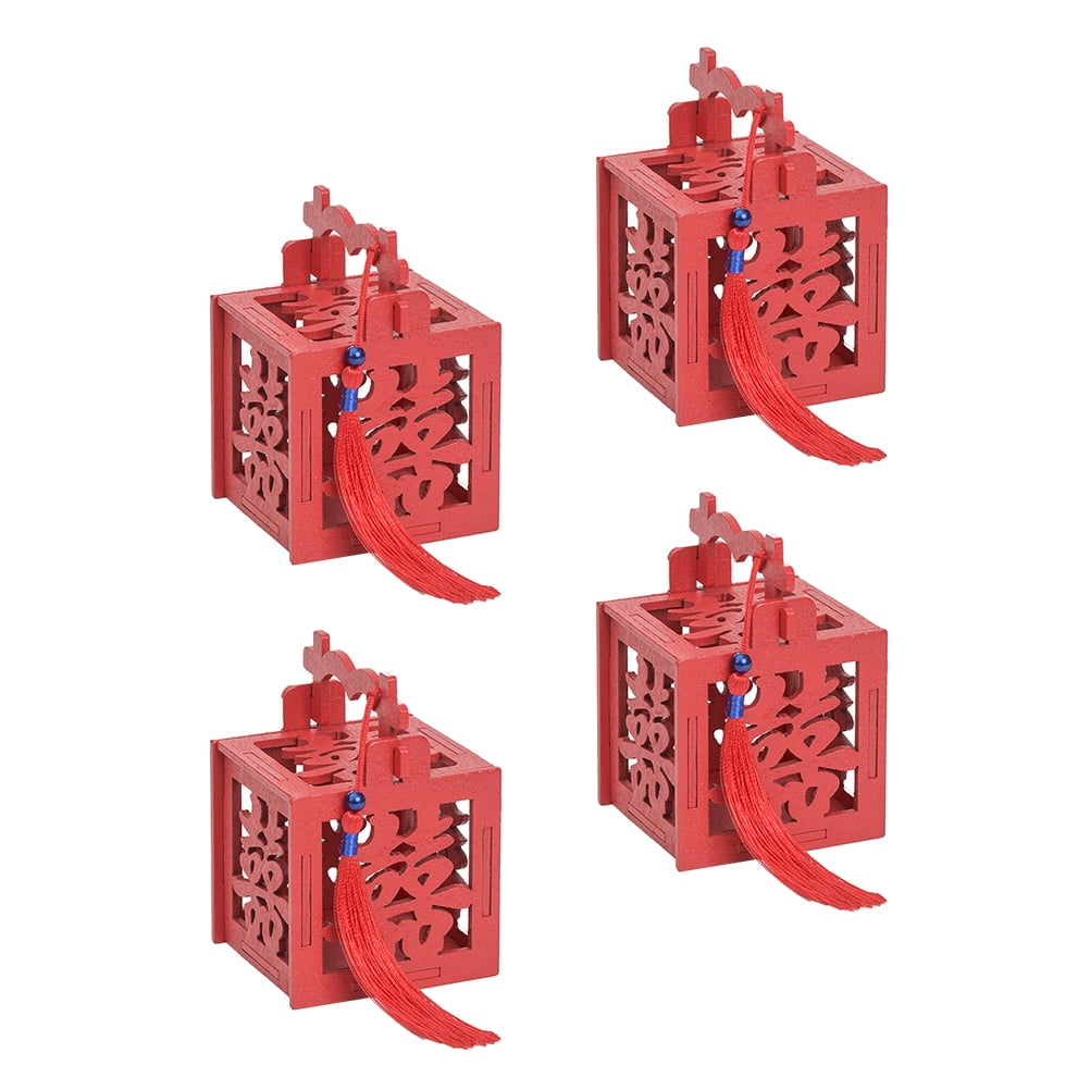 4 Pcs Cake Clear Candy Box Candy Gift Boxes Baby 9.5X6.7X6.5CM Red ...