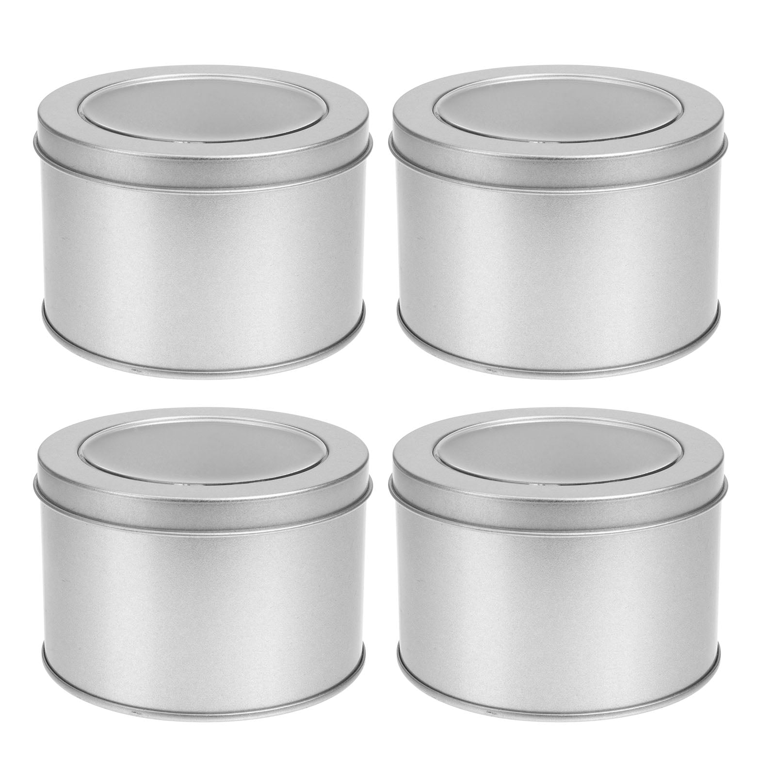 4 Pcs Cake Tin Box Tea Container Small Tins Metal with Lid Empty ...