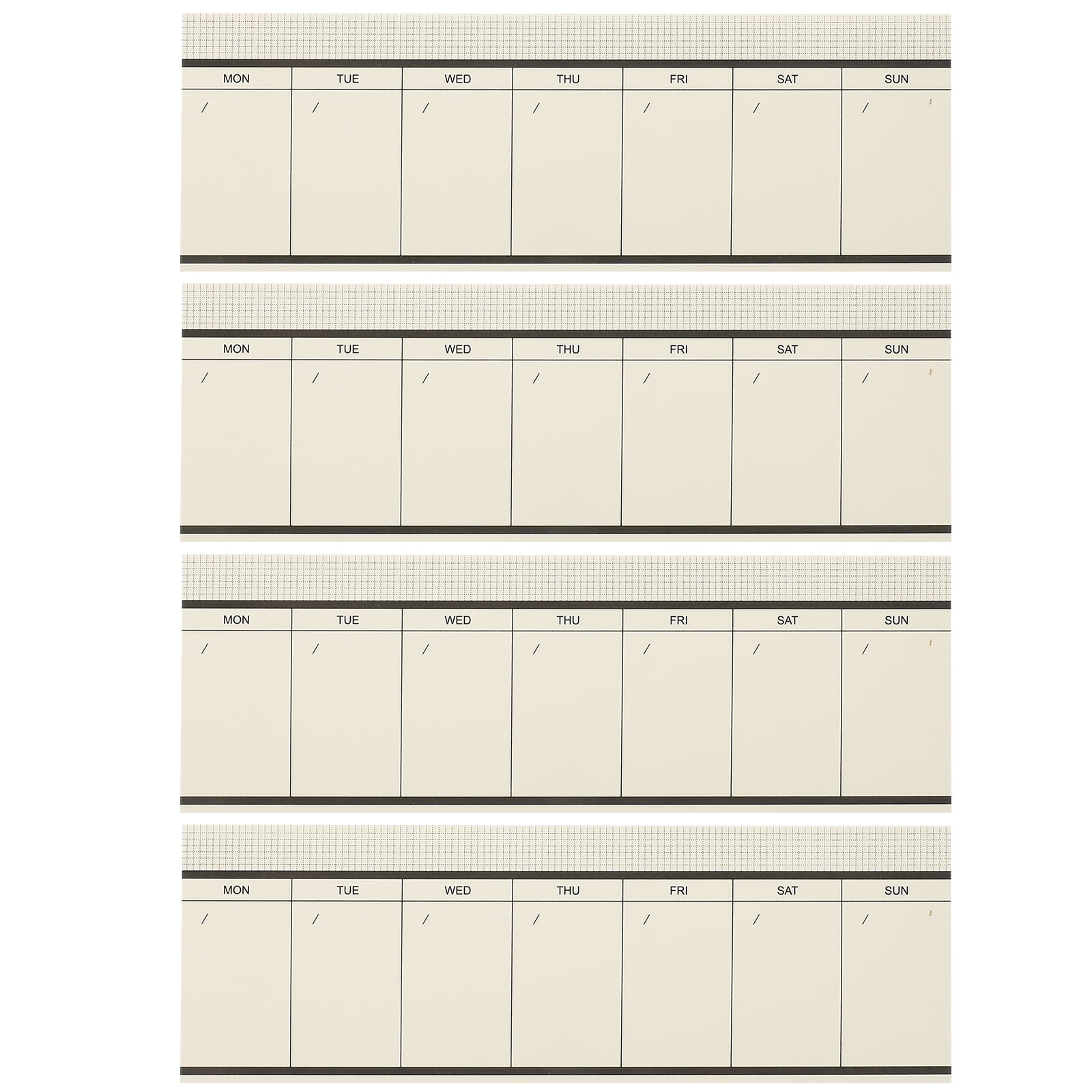4 Pcs Calendar Notebook Weekly Plan Sticky Notes Planner Paper Notepads ...