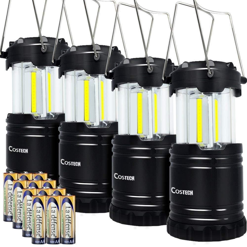 4 Pcs Camping Lantern COB Ultra Bright Collapsible Portable Camping ...