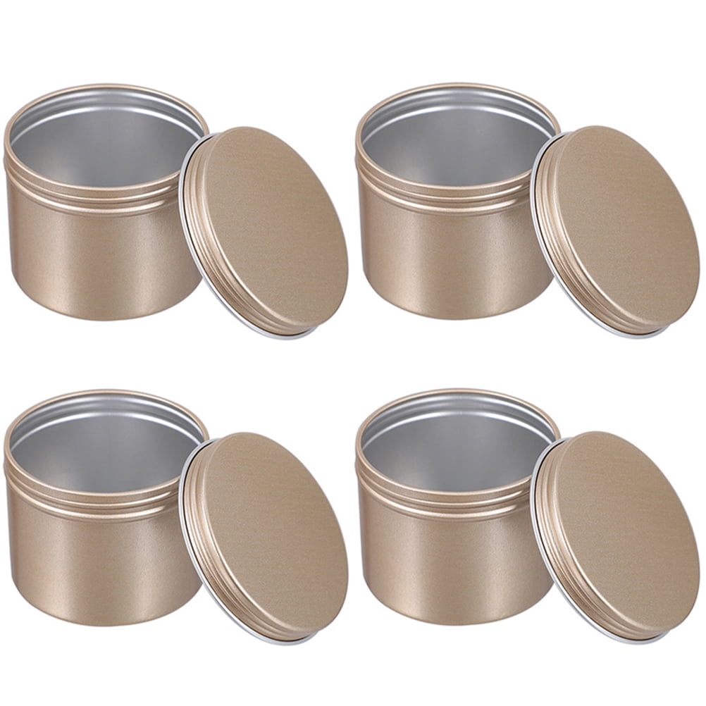 4 Pcs Candle Jar Empty Candle Containers Candle Aluminum Can Metal ...