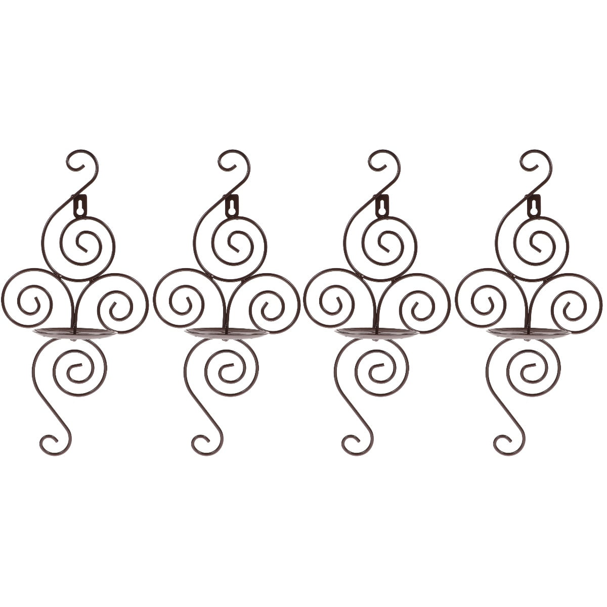4 Pcs Candle Sticks Wall Hanging Simple Candlestick Candle Rack Metal ...