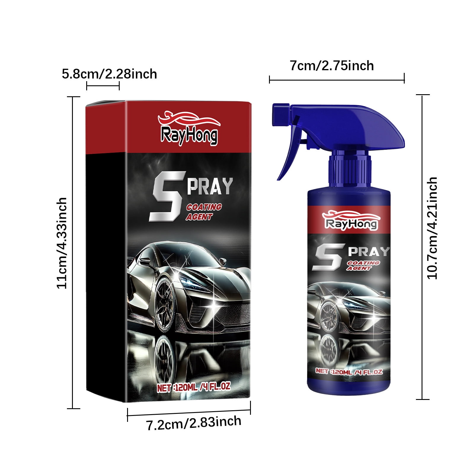 4 Pcs Car Spray Polishing Coat Coating Agent - Long-Lasting Scratch ...