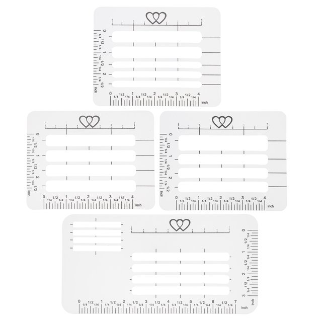 4 Pcs Card Envelope Making Ruler PP Material Stencils 22X11.5CM Transparent - Walmart.com