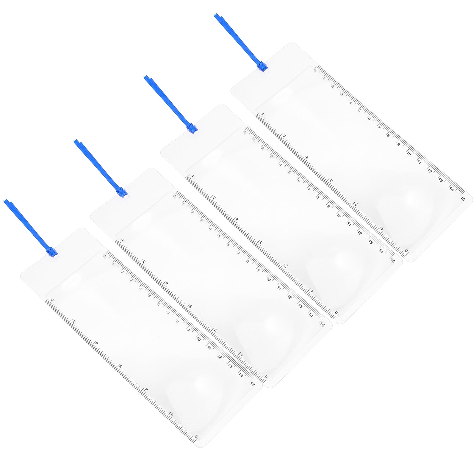 4 Pcs Card Magnifying Glass Bookmarks Bookmark Magnifier for Reading ...