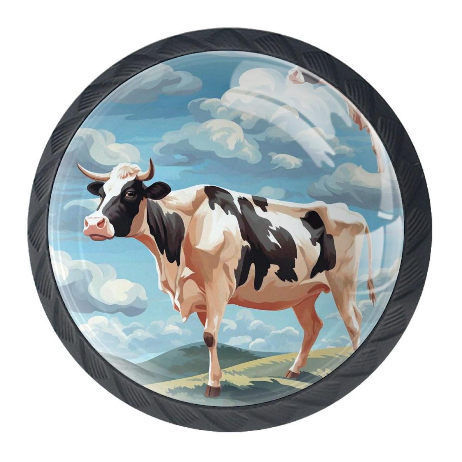 4 Pcs Cartoon Cow Knobs for Kitchen Cabinet Cupboard Dresser Bookcase ...