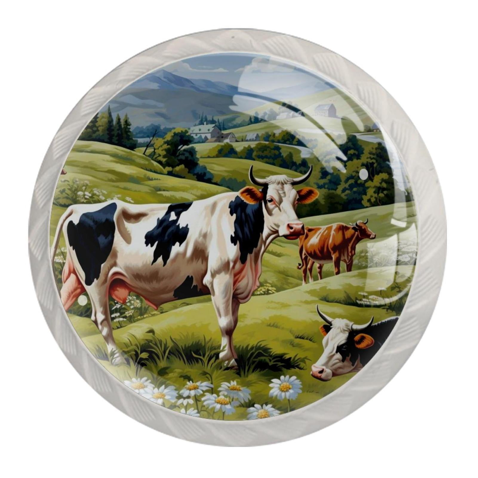 4 Pcs Cartoon Cow Knobs for Kitchen Cabinet Cupboard Dresser Bookcase ...