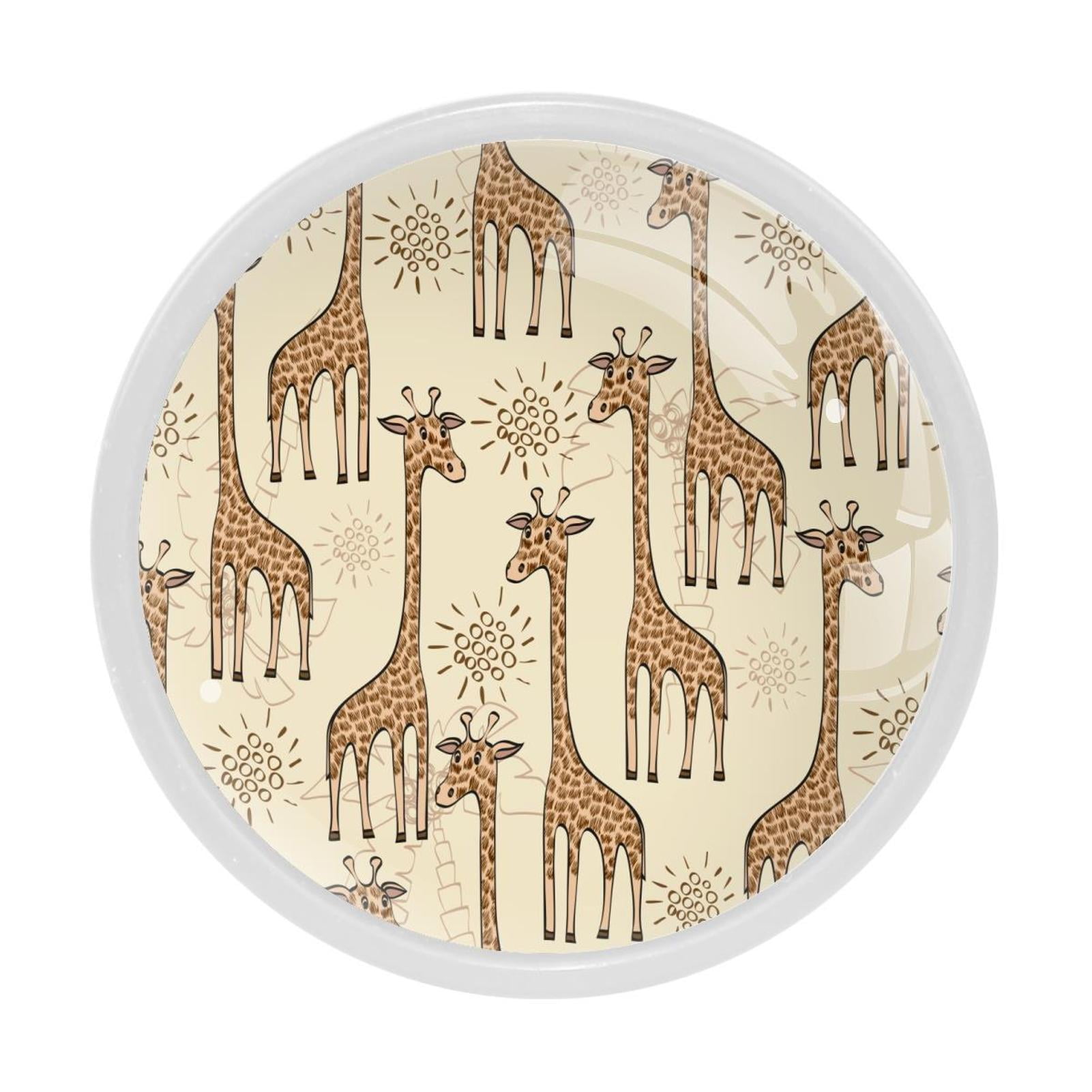 4 Pcs Cartoon Giraffe Knobs for Kitchen Cabinet Cupboard Dresser ...