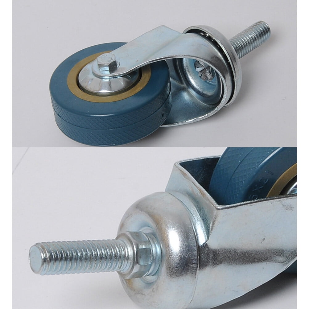 4 Pcs Castor Wheels Swivel Castor PVC Casters Small Wheels Threaded ...