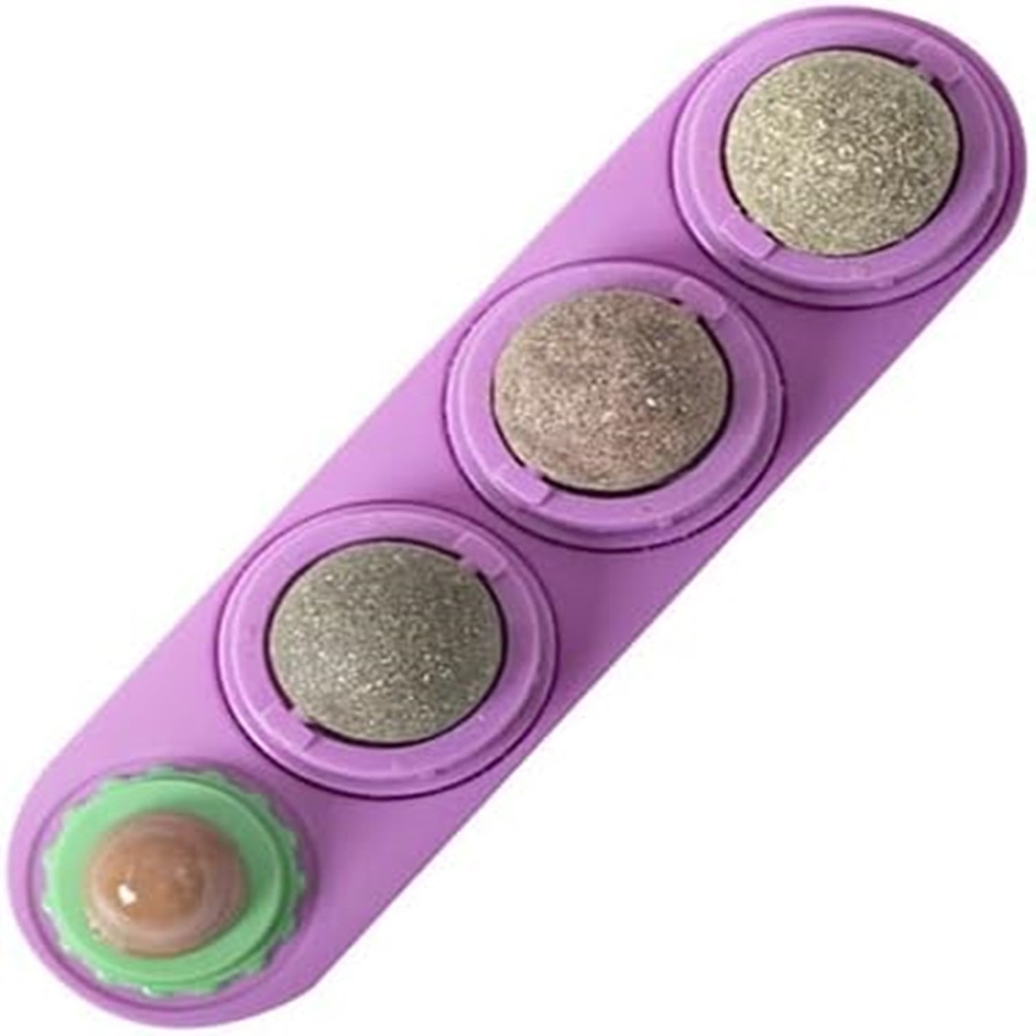 4 Pcs Catnip Wall Balls for Cats, Cat Licking Balls for Wall with Catnip Stickers, Cat Wall Chew ...