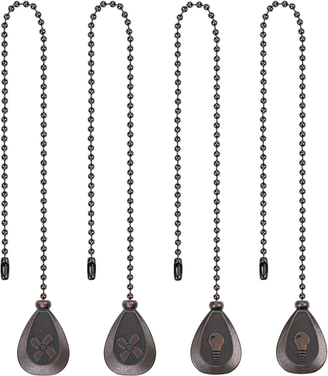 4 Pcs Ceiling Fan Pull Chains Light Pull Extension Chains with 11.2 ...