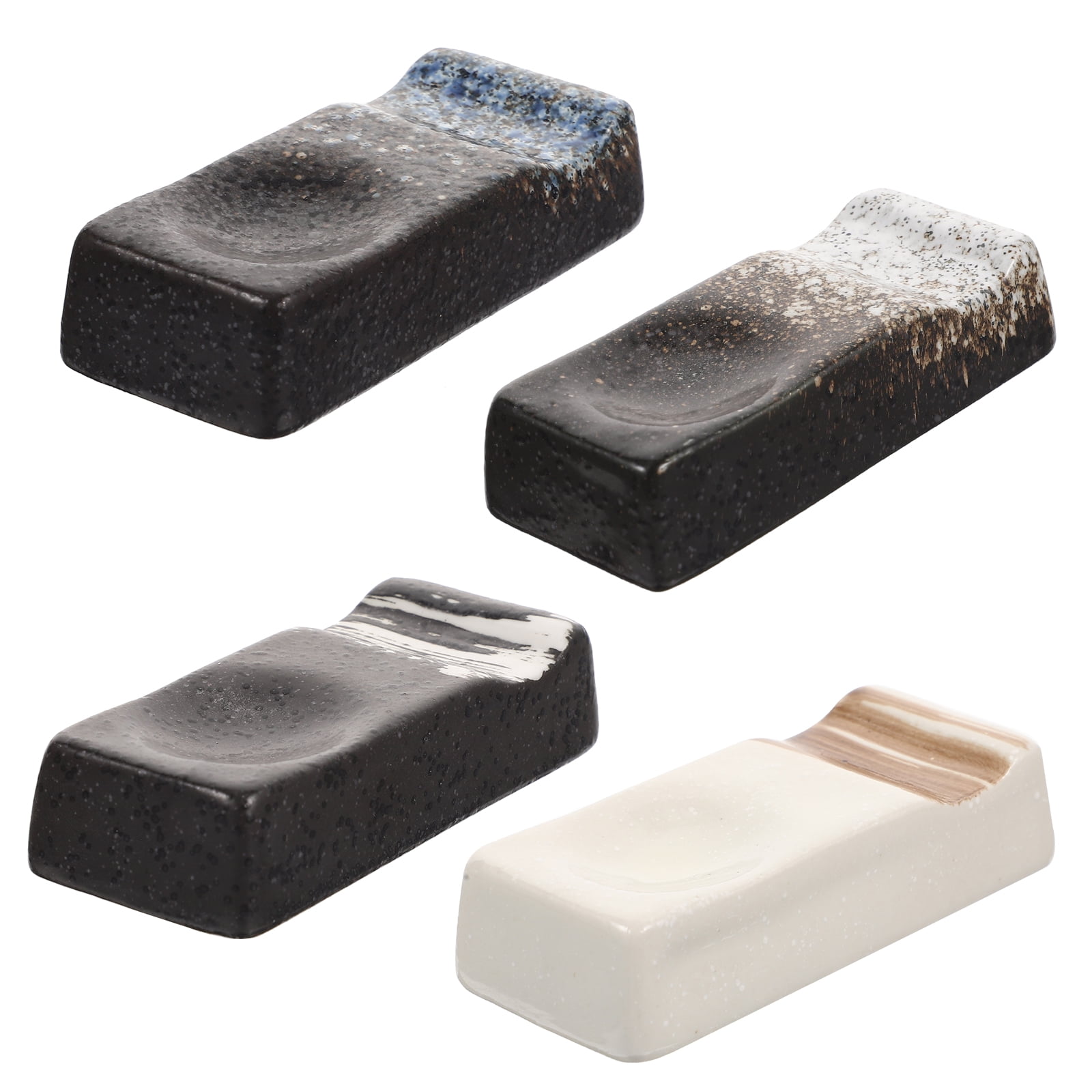 Raindrops 4pcs Ceramic Chopstick Rests Japanese Style Holders for ...