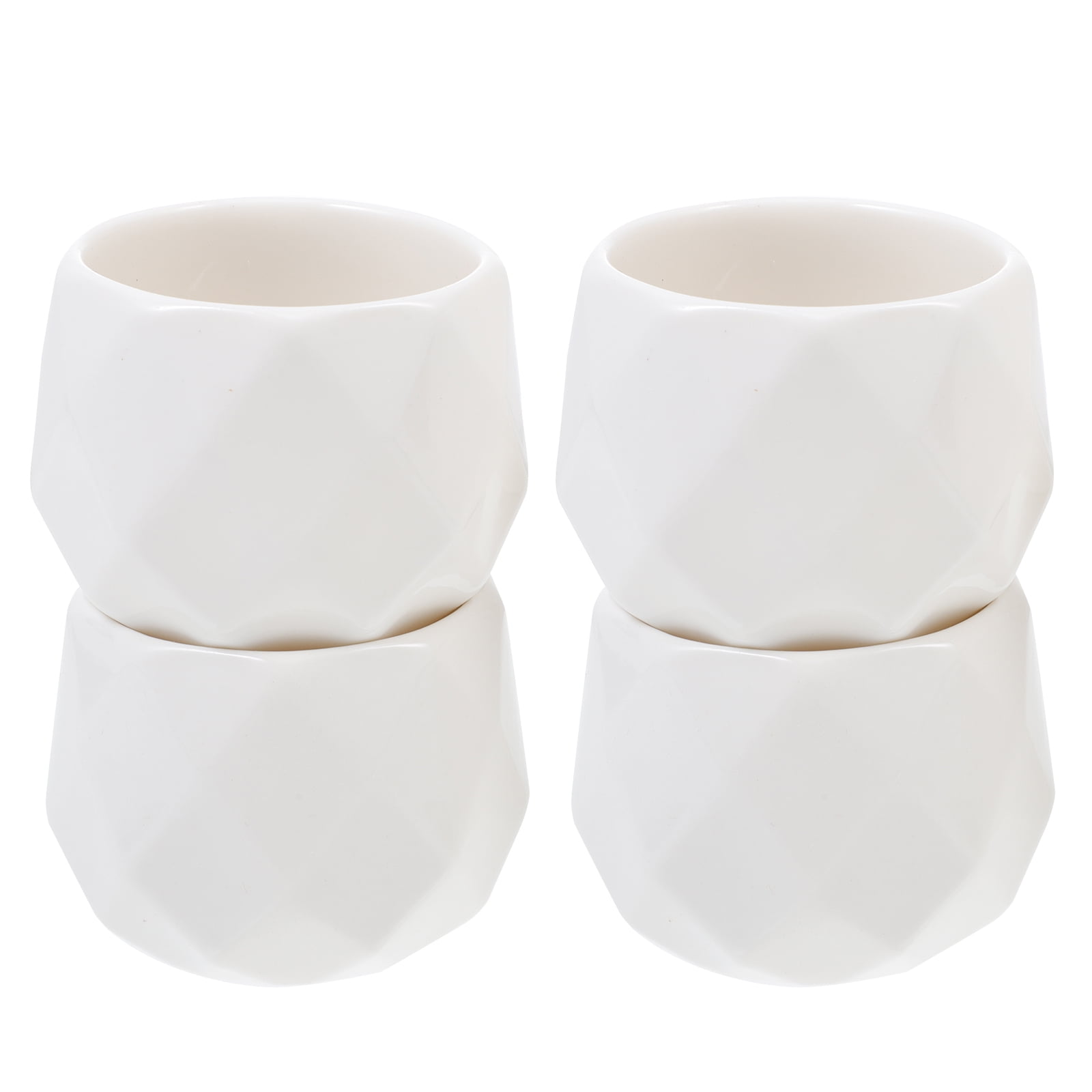 4 Pcs Ceramic Succulent Flower Pot Succulent Flowerpot Mini Flower Pots Mini Vases Desktop Adorn ...