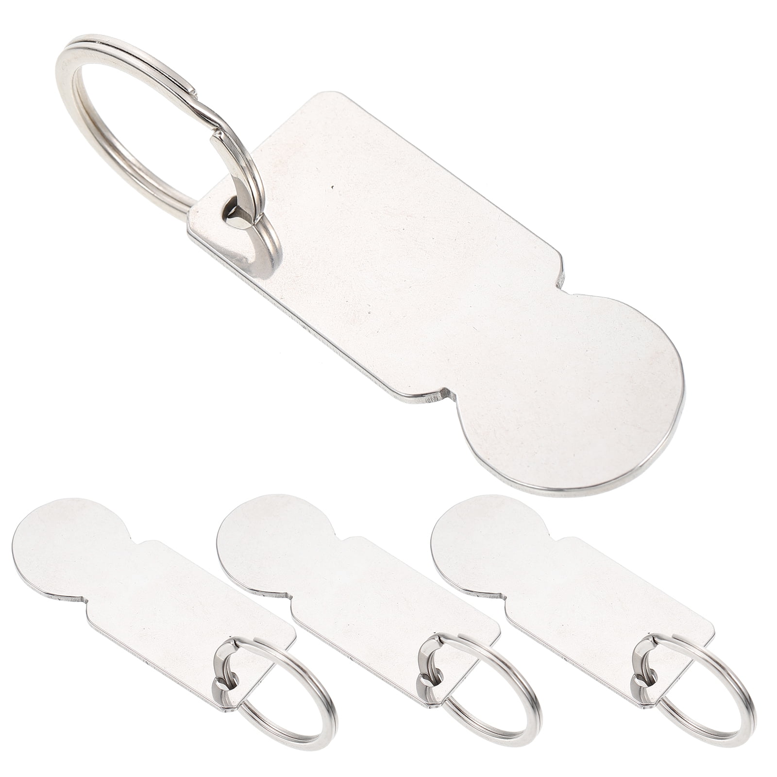 4 Pcs Chariot Cart Token Keychain Decoration Shopping 8X2.6X2.3CM ...