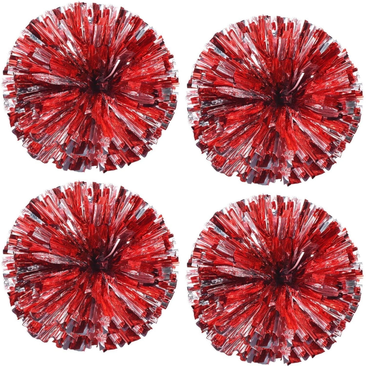 4 Pcs Cheerleading Pom Poms,Cheer Pompoms,Cheerleader Pompoms,Metallic ...