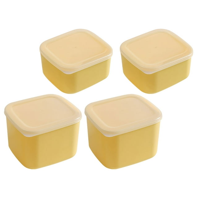 4 Pcs Cheese Storage Box Mini Refrigerator Cheese Holder Fridge ...