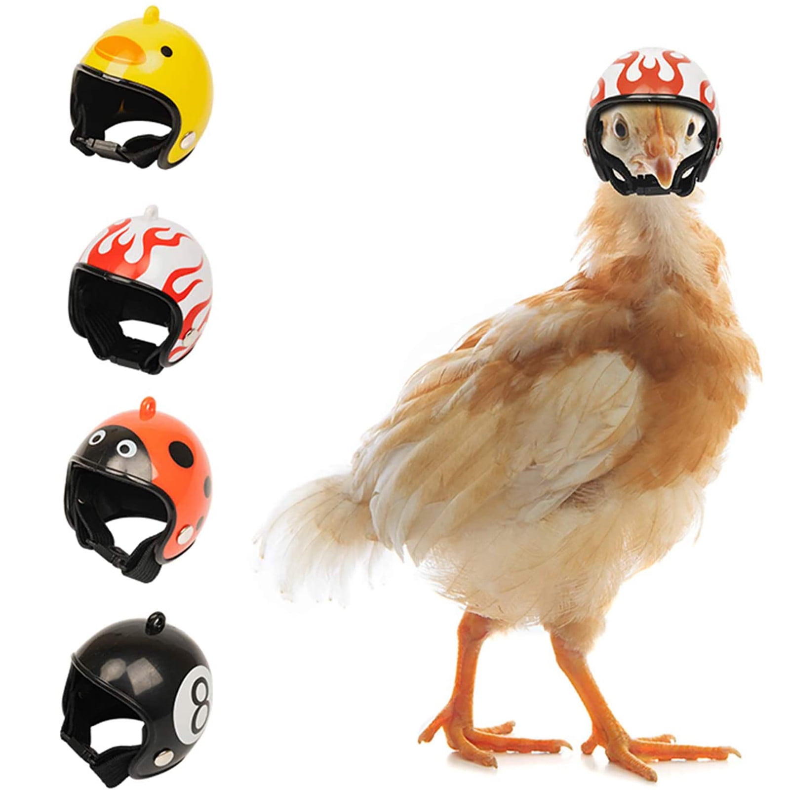 4 Pcs Chicken Helmet Safety Chicken Hats Adjustable Elastic Helmet Hens ...