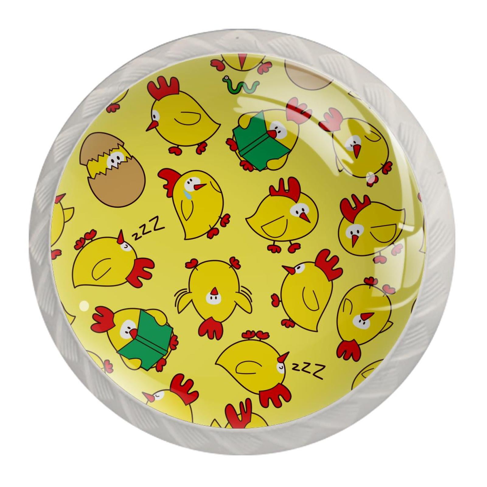 4 Pcs Chicken Knobs for Kitchen Cabinet Cupboard Dresser Bookcase ...